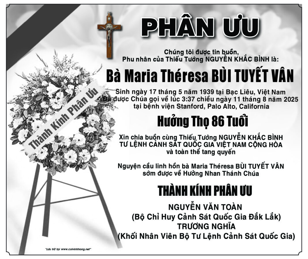 Nguyễn Văn Toàn & Trương Nghĩa phân ưu cùng GĐ Bùi Tuyết Vân | Cõi vĩnh ...